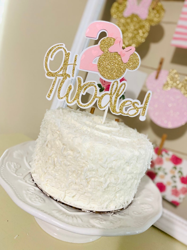 Oh Twodles Cake Topper Second Birthday Party Minnie - Etsy