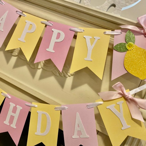 Lemon Banner Lemonade Stand Sign Lemon Birthday Banner - Etsy