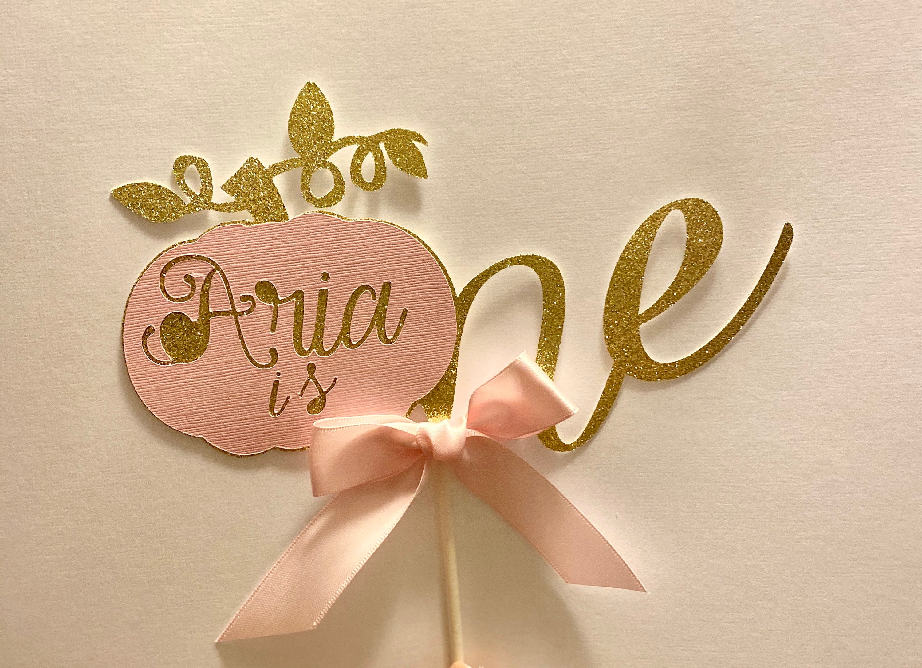 Pumpkin Cake Topper pumpkin Birthday Party Our Little | Etsy