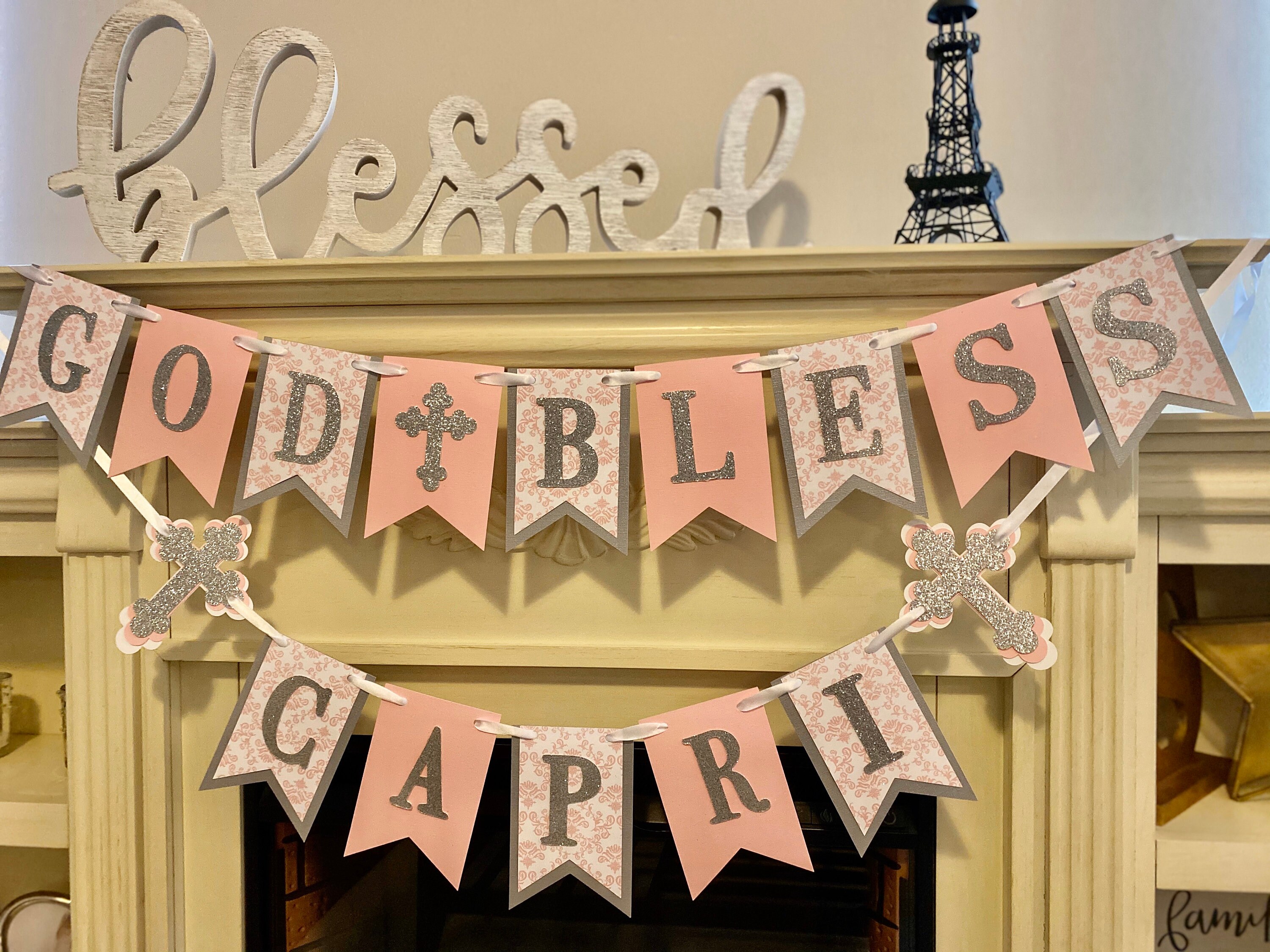 Baptism Banner Christening Banner First Communion Banner | Etsy