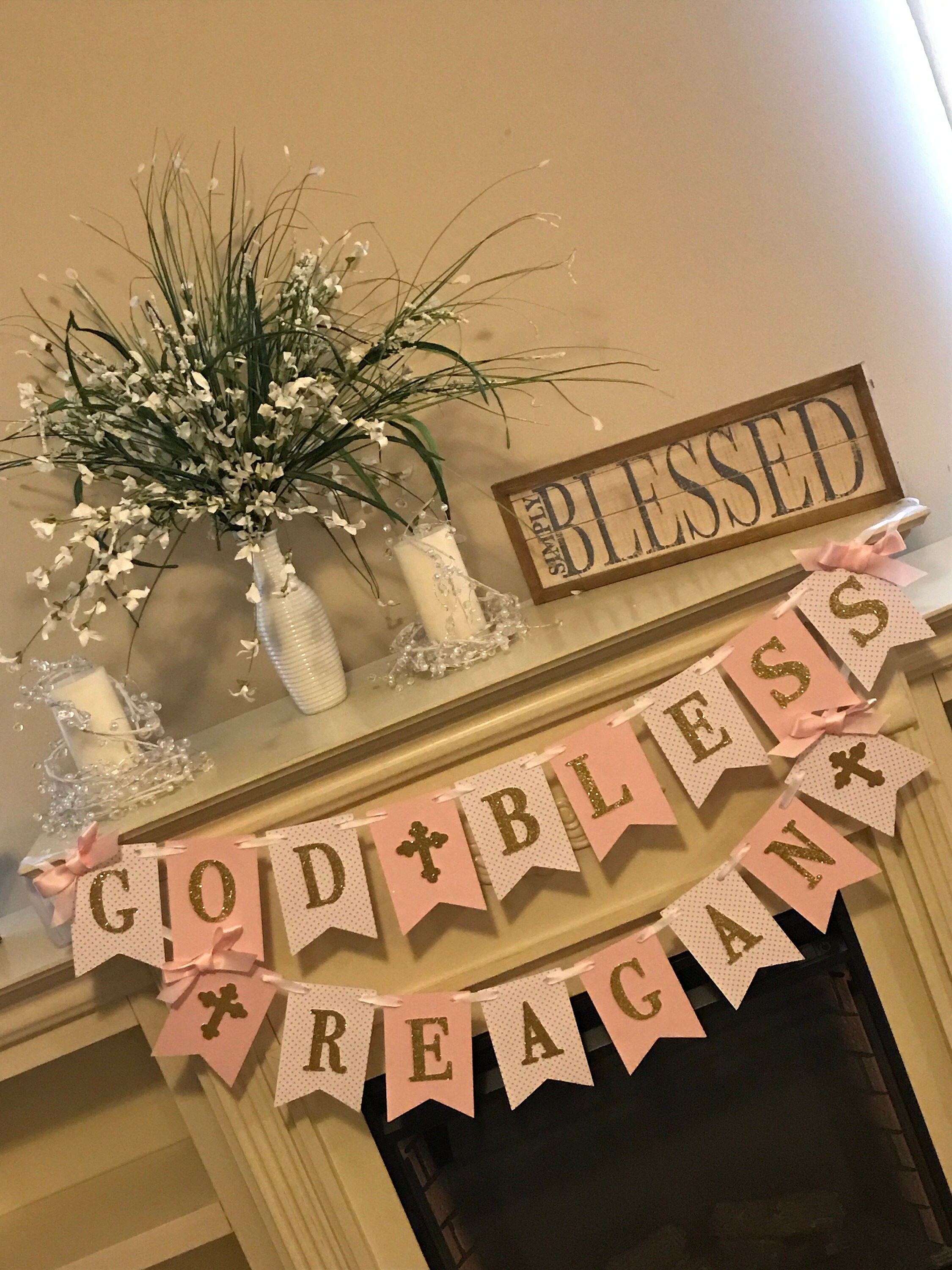 Baptism Banner Baptism Decorations christening Banner - Etsy