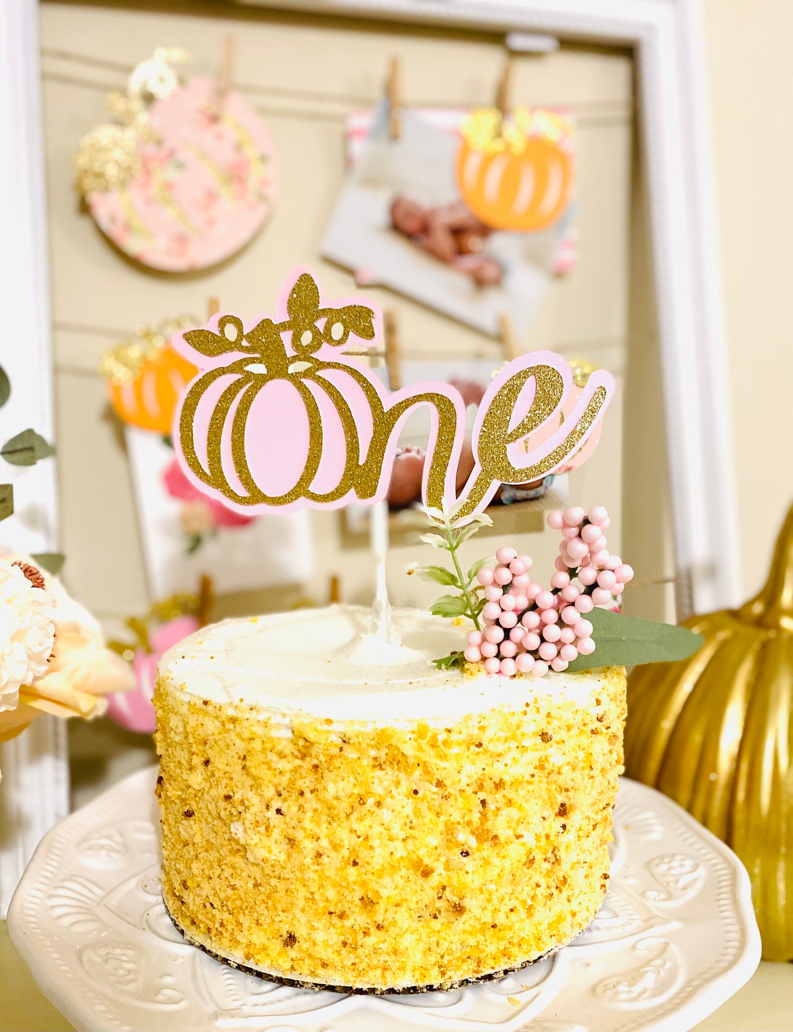 Pumpkin Cake Topper pumpkin Smash Cake Topperour Little - Etsy