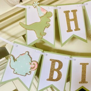 Tea Rex Birthday Decorations , Dinosaur 1st Birthday ,oneasaurus Banner ...