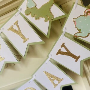 Tea Rex Birthday Decorations , Dinosaur 1st Birthday ,oneasaurus Banner ...