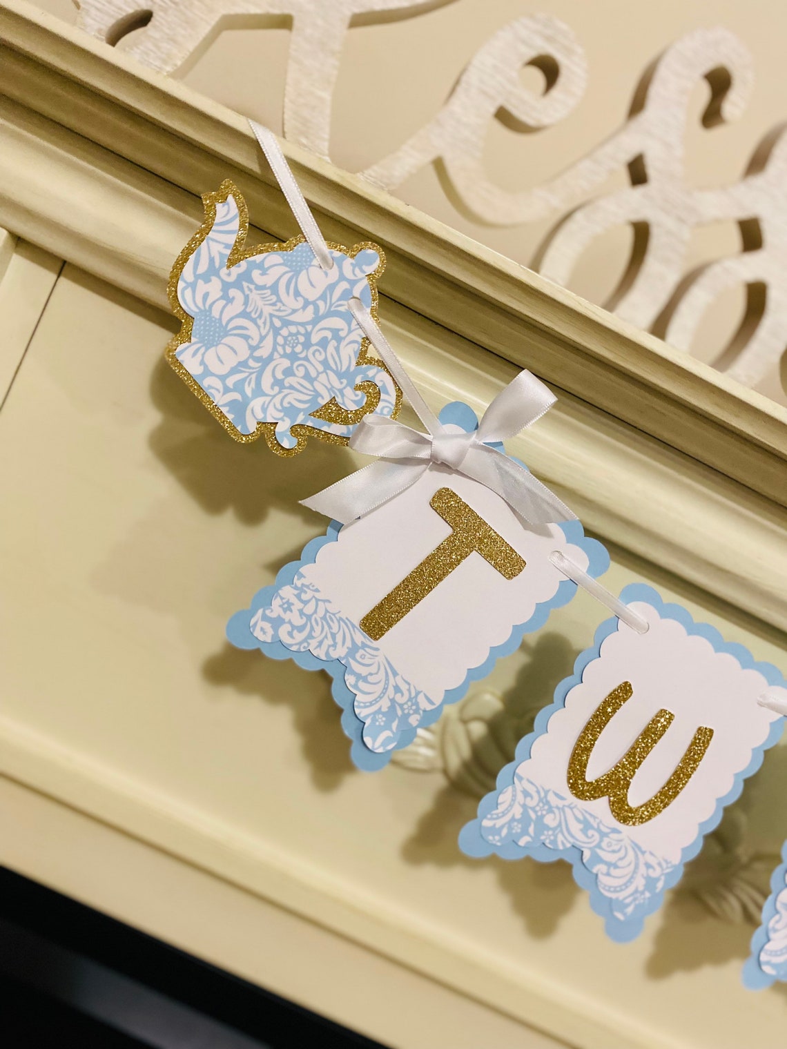 Tea Party Banner Tea for Two Teapot Decorations Tea Time - Etsy