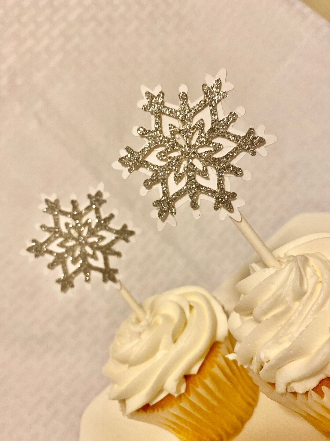 Snowflakes Cupcake Toppers .winter Onederland Birthday . - Etsy