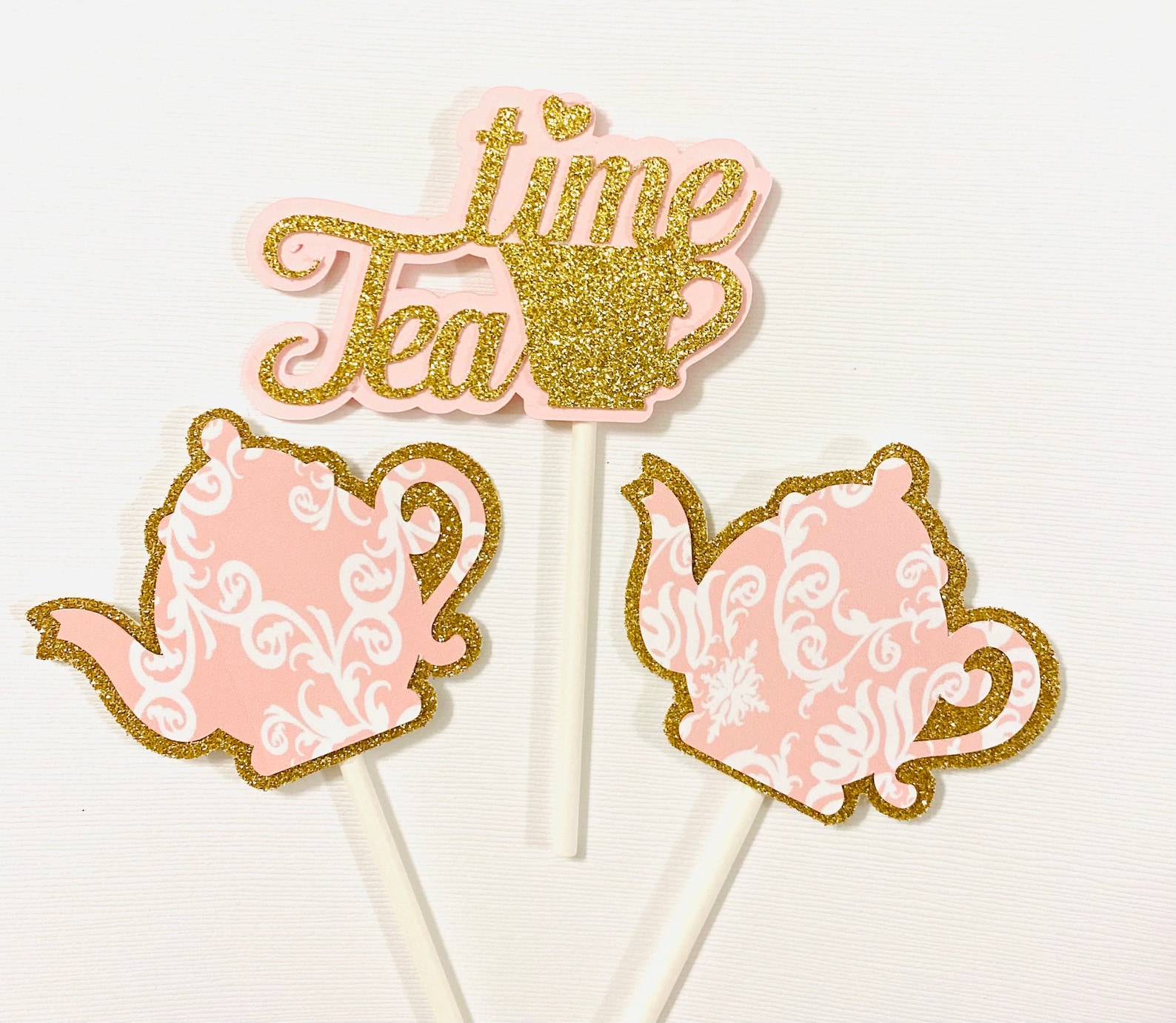 Tea Party Cupcake Topper Tea Pot Cupcake Topper Tea for Two - Etsy