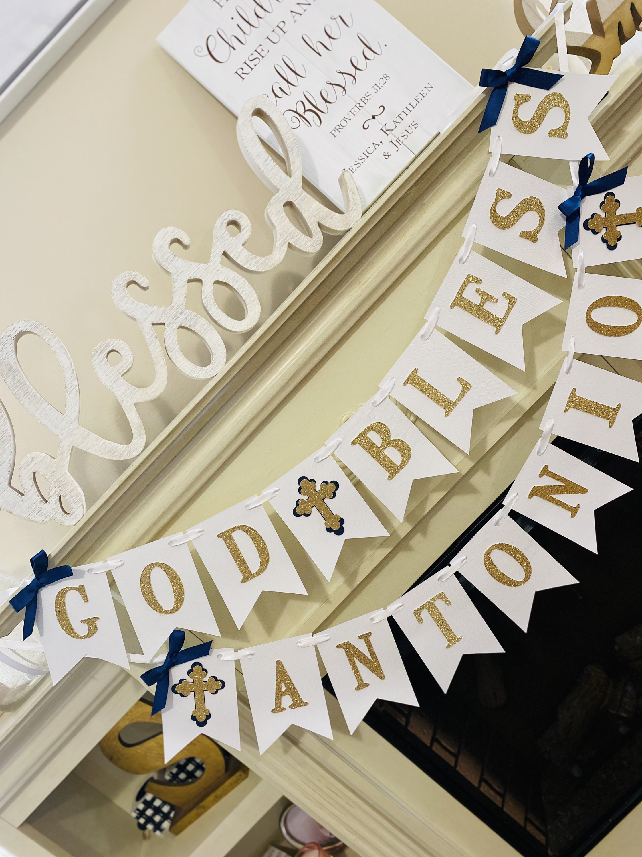 Baptism Boy Decorations Baptism Boy Baptism Decorations | Etsy