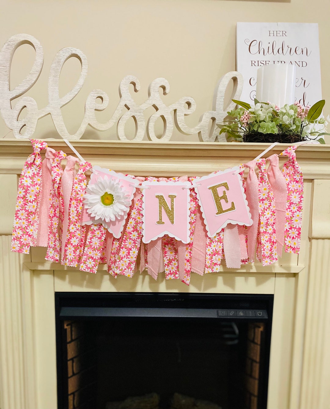 Daisy 1st Birthday , Daisy High Chair Banner, Daisy Decorations ,girl ...