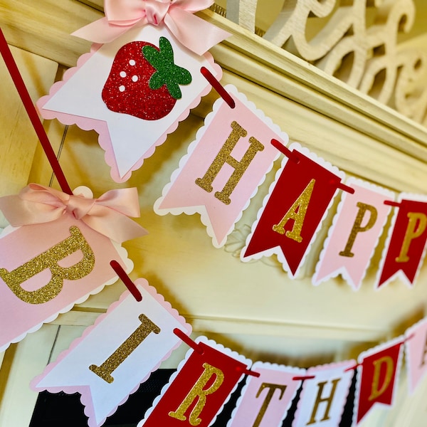 Strawberry Birthday - Etsy