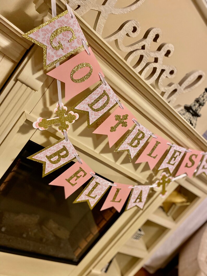 Baptism Decorations christening Banner Baptism Banner Girl - Etsy