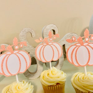 Pumpkin Cupcake Toppers Pumpkin Birthday Party Our Little | Etsy