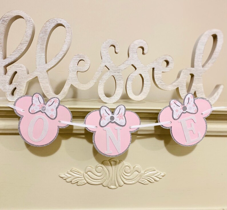 Minnie Mouse High Chair Banner Minnie Mouse Birthday Banner - Etsy