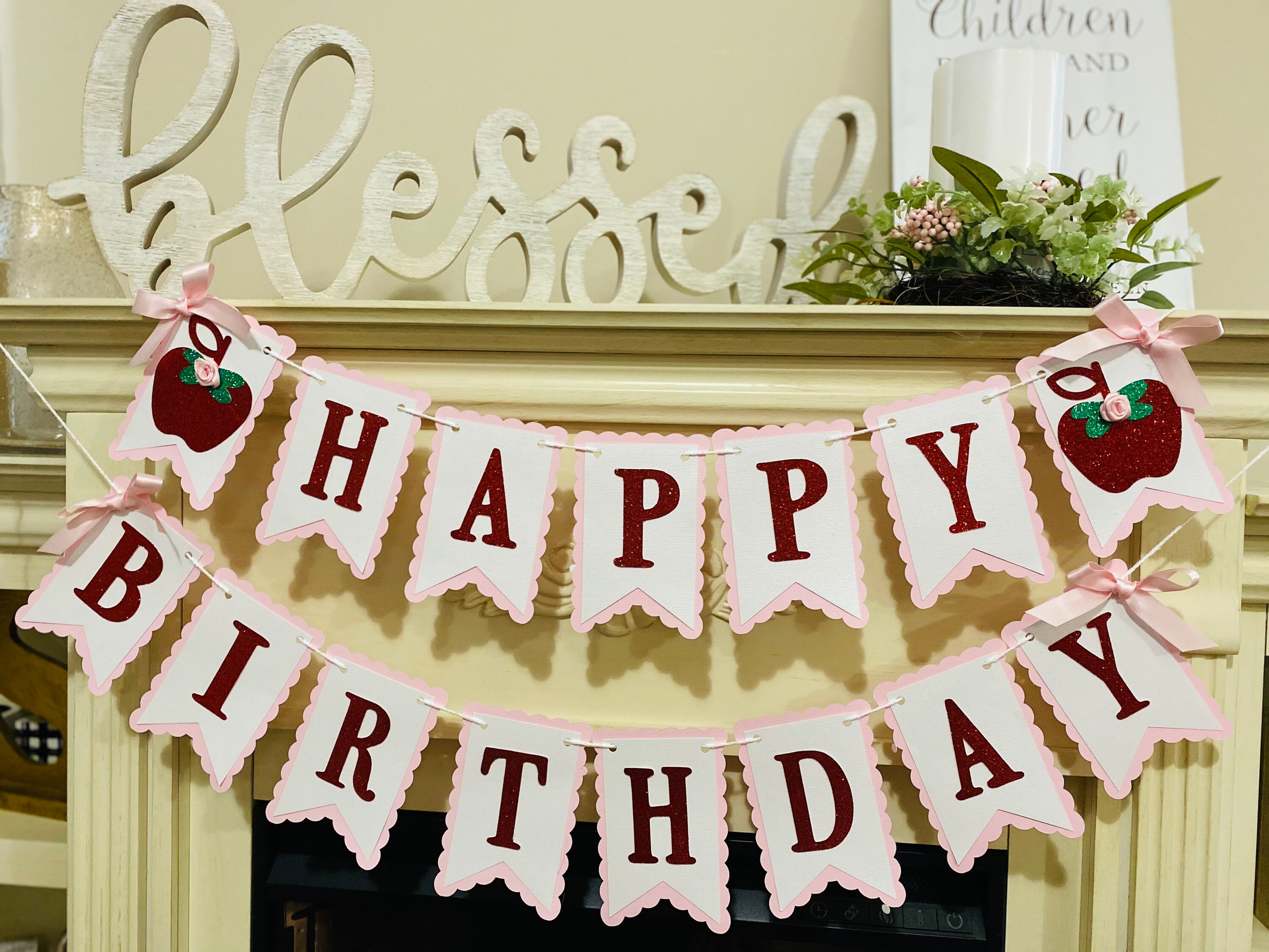 Apple Birthday Party . Apple Birthday Decorations.apple of My - Etsy UK