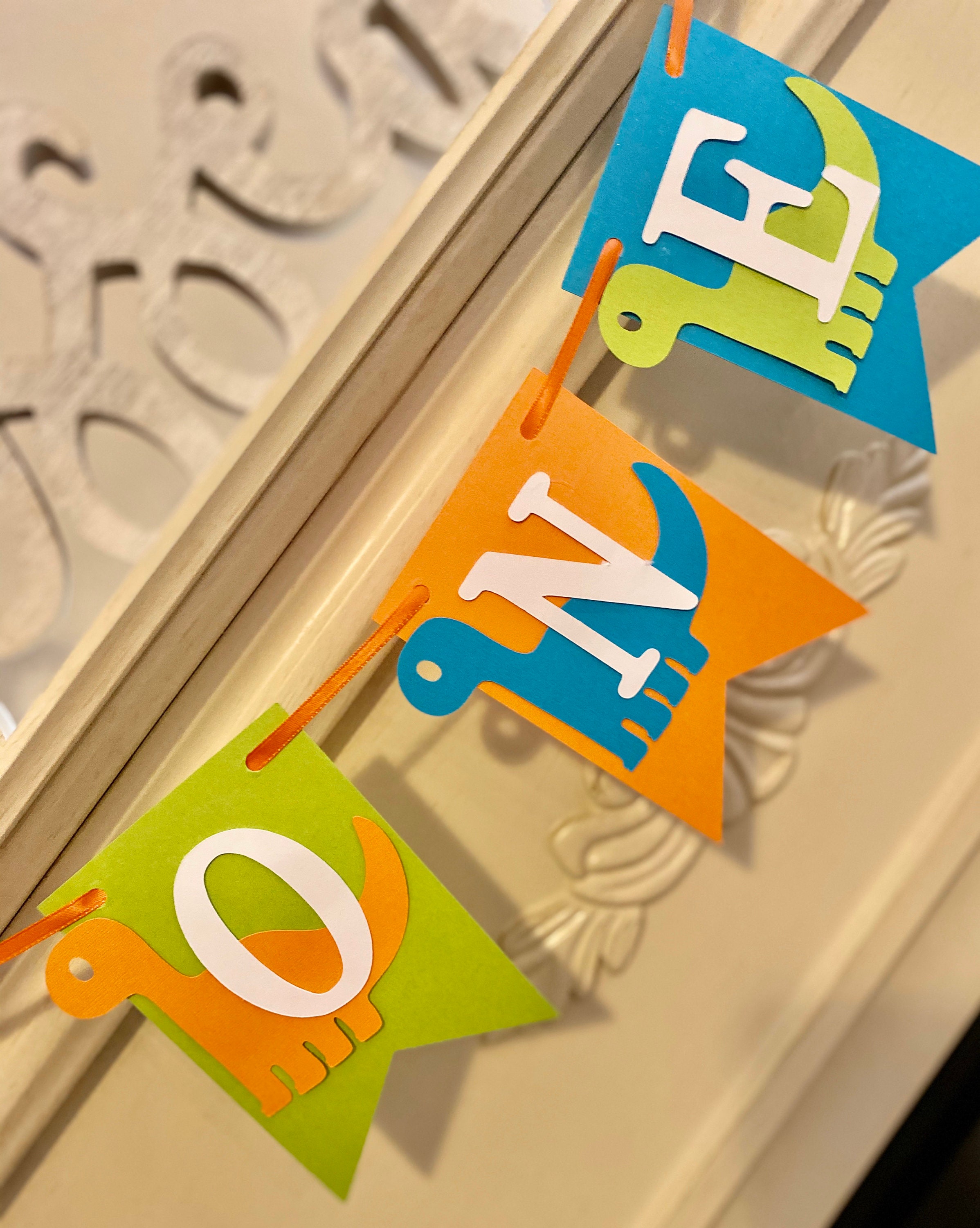 Dinosaur Birthday Decorations Dinosaur One Banner Dinosaur | Etsy