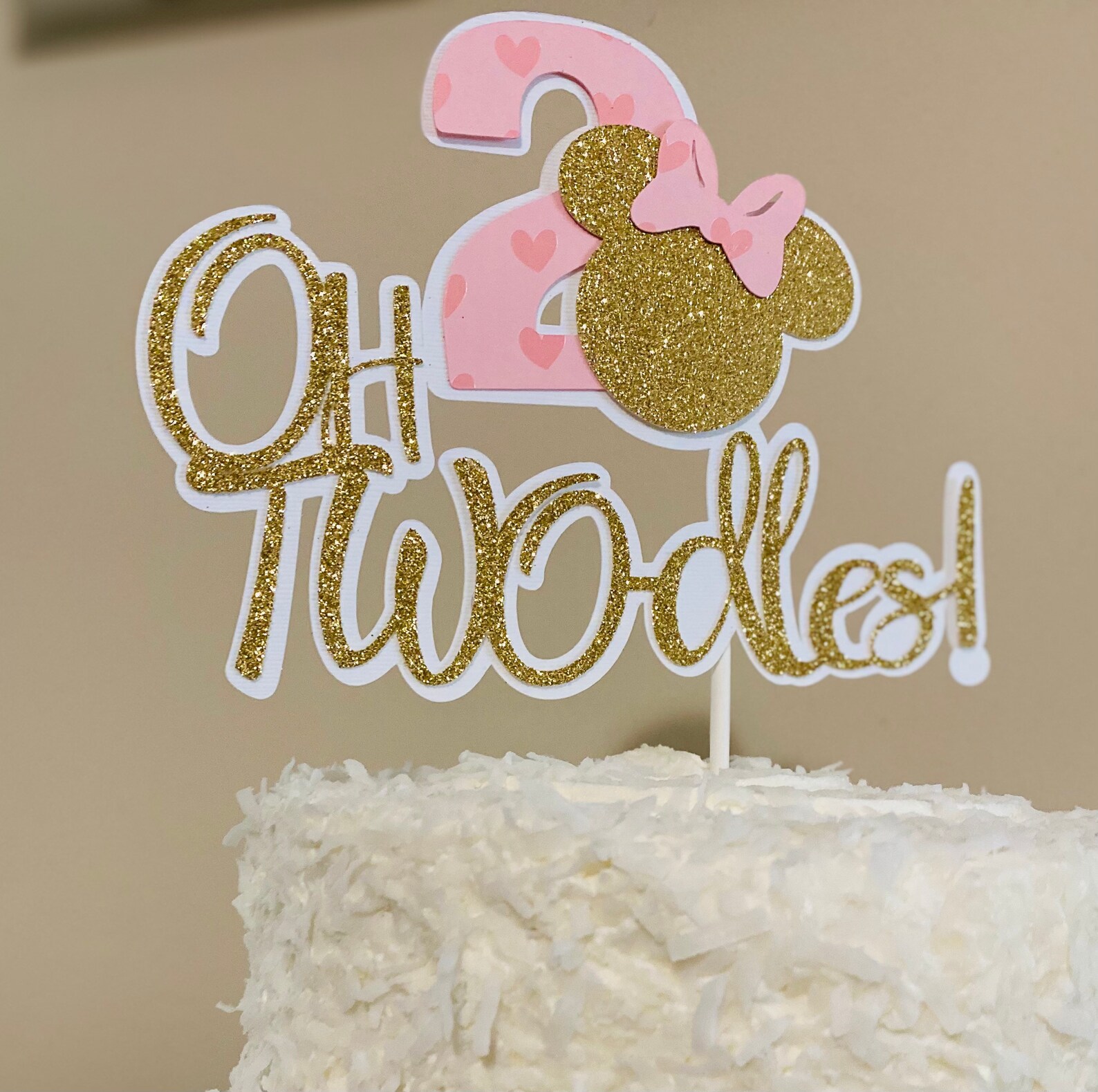 Oh Twodles Cake Topper Second Birthday Party Minnie - Etsy