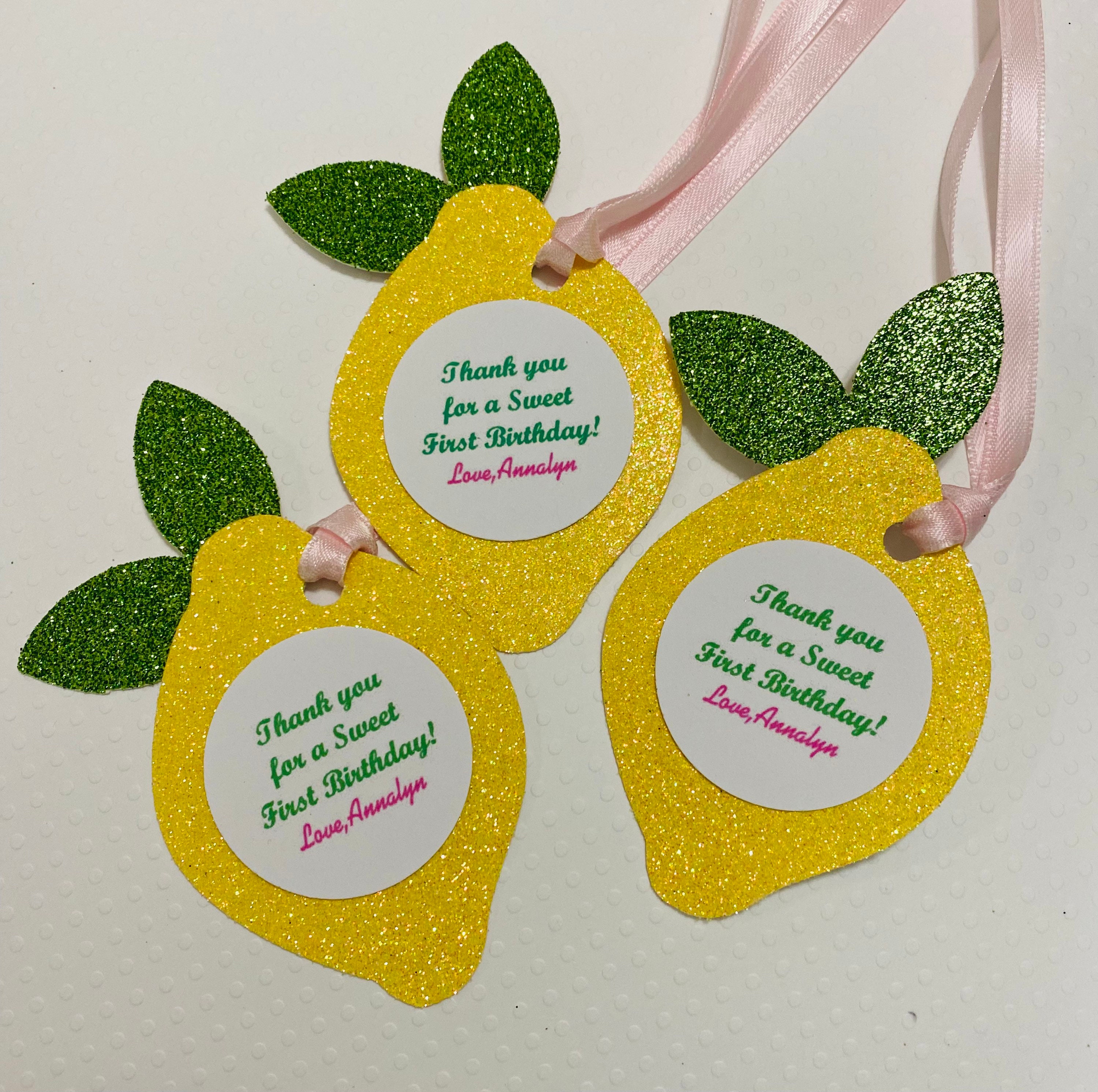 Pink Lemonade Favor Tags Lemonade Birthday Favor tags | Etsy