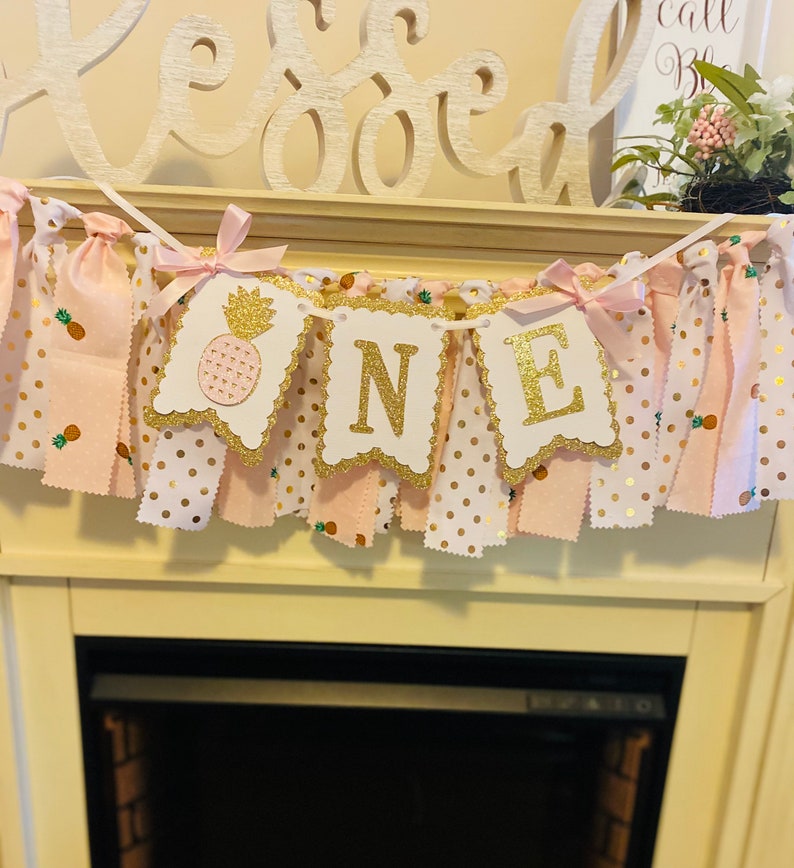 Luau First Birthday Banner Pineapple First Birthday - Etsy