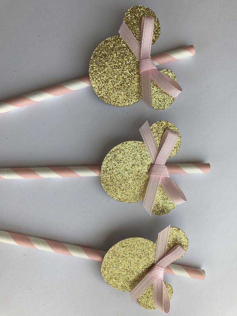 Minnie Mouse 1st Birthday Straws Minnie Mouse Birthday - Etsy