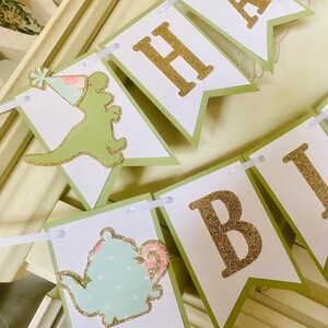 Tea Rex Birthday Decorations , Dinosaur 1st Birthday ,oneasaurus Banner ...