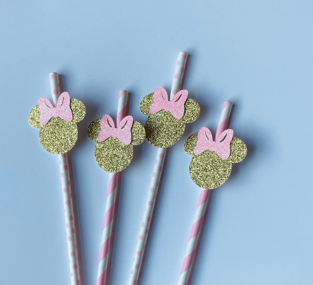 Minnie Mouse 1st Birthday Straws, Minnie Mouse Birthday Decorations ...