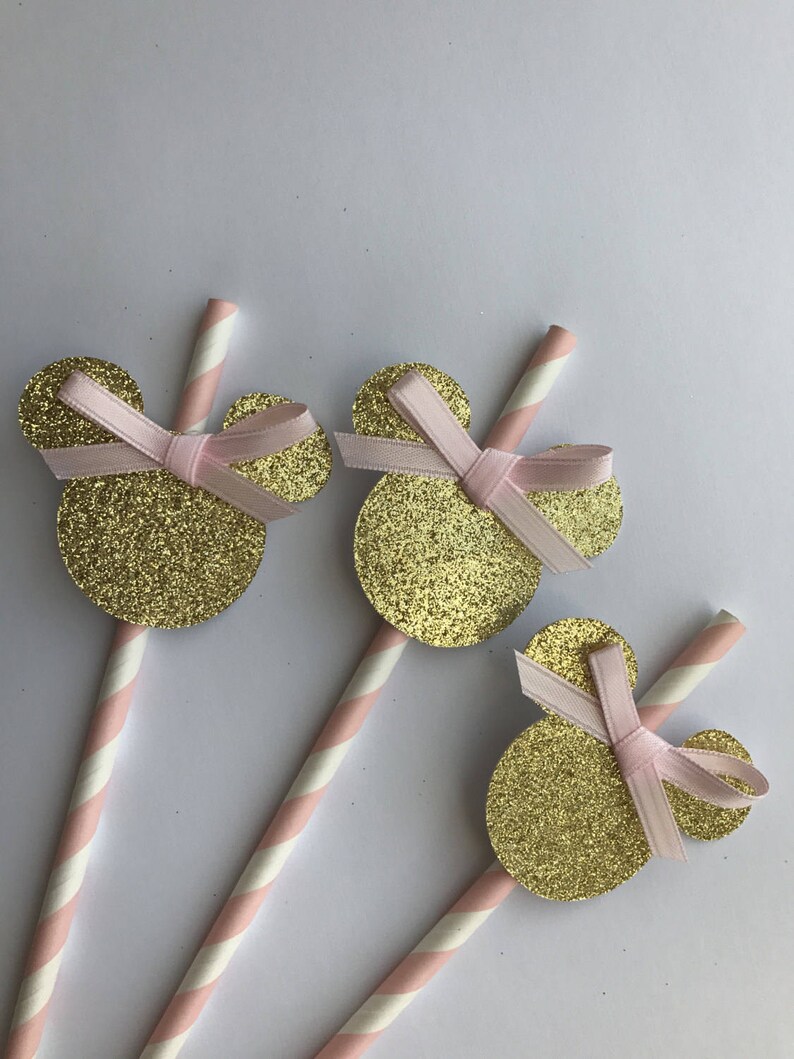 Minnie Mouse 1st Birthday Straws Minnie Mouse Birthday - Etsy