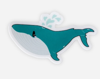 Whale Sticker, Blue Whale Sticker, Humpback Whale Sticker, Phone ...