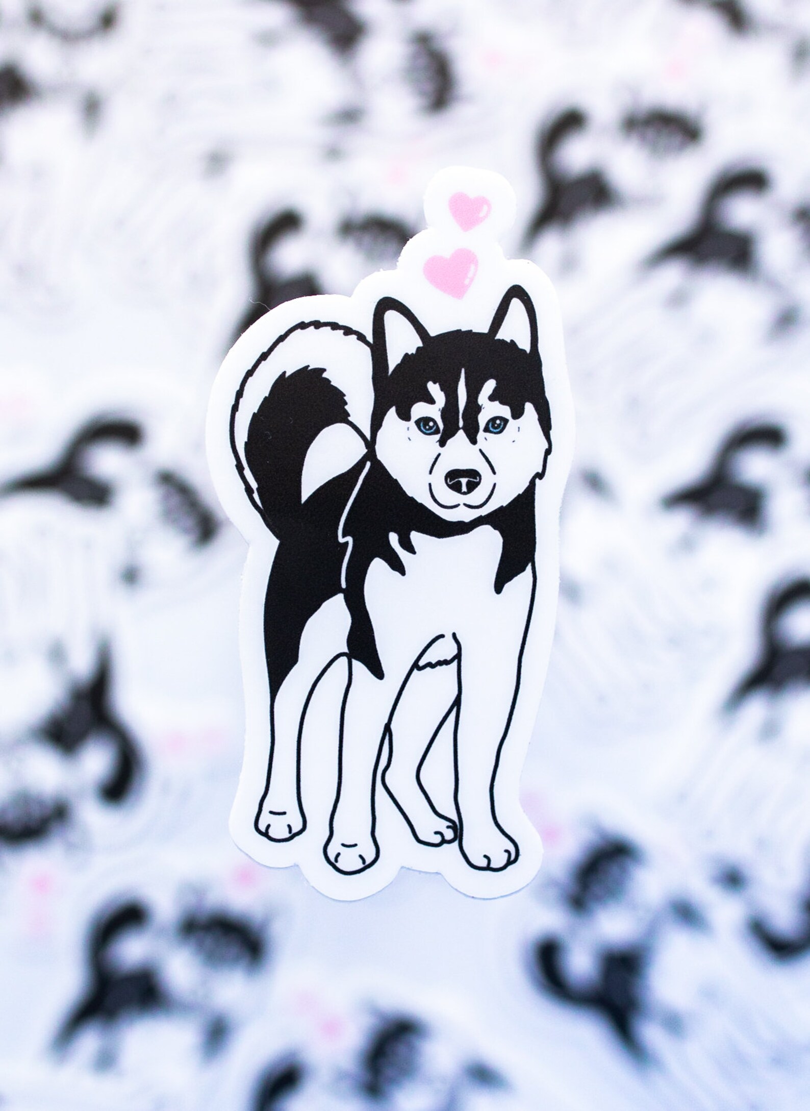 Siberian Husky Vinyl Sticker - Etsy