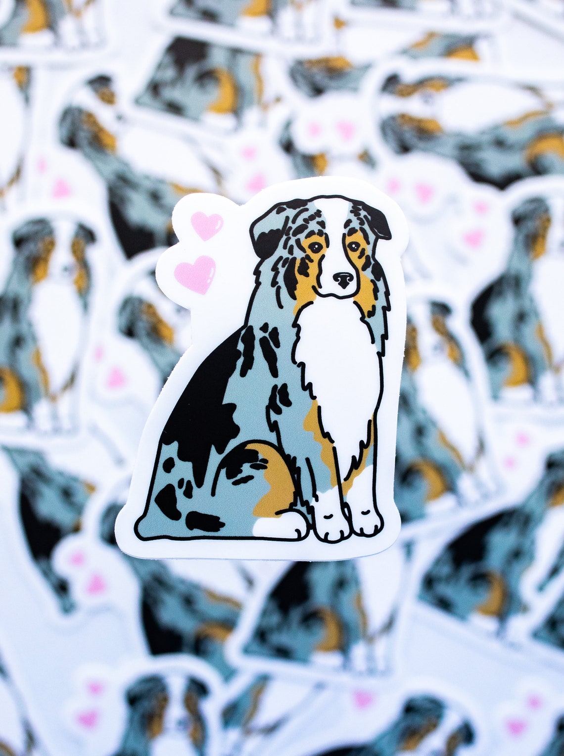 Aussie Australian Shepherd Vinyl Sticker - Etsy