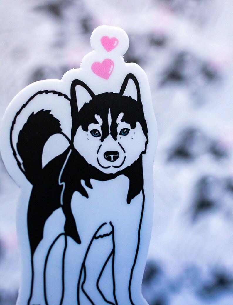 Siberian Husky Vinyl Sticker - Etsy