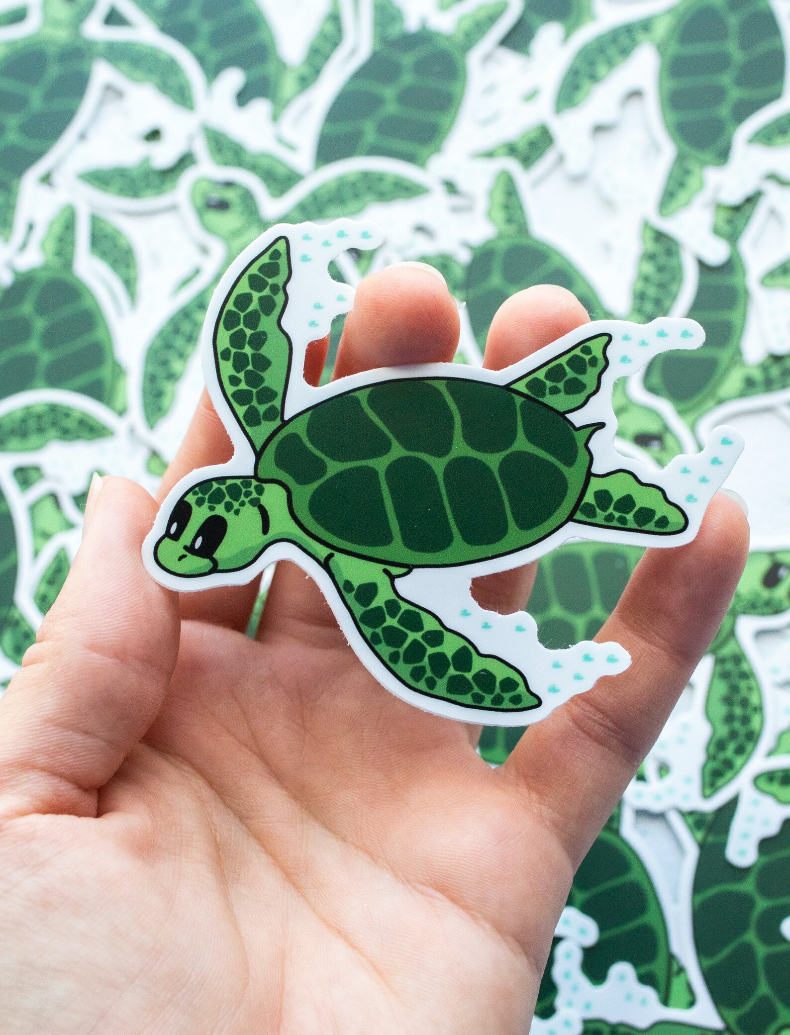 Sea Turtle Vinyl Sticker | Etsy