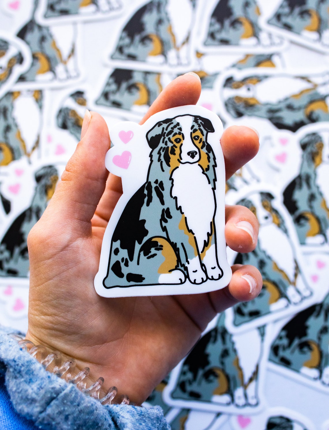 Aussie Australian Shepherd Vinyl Sticker - Etsy