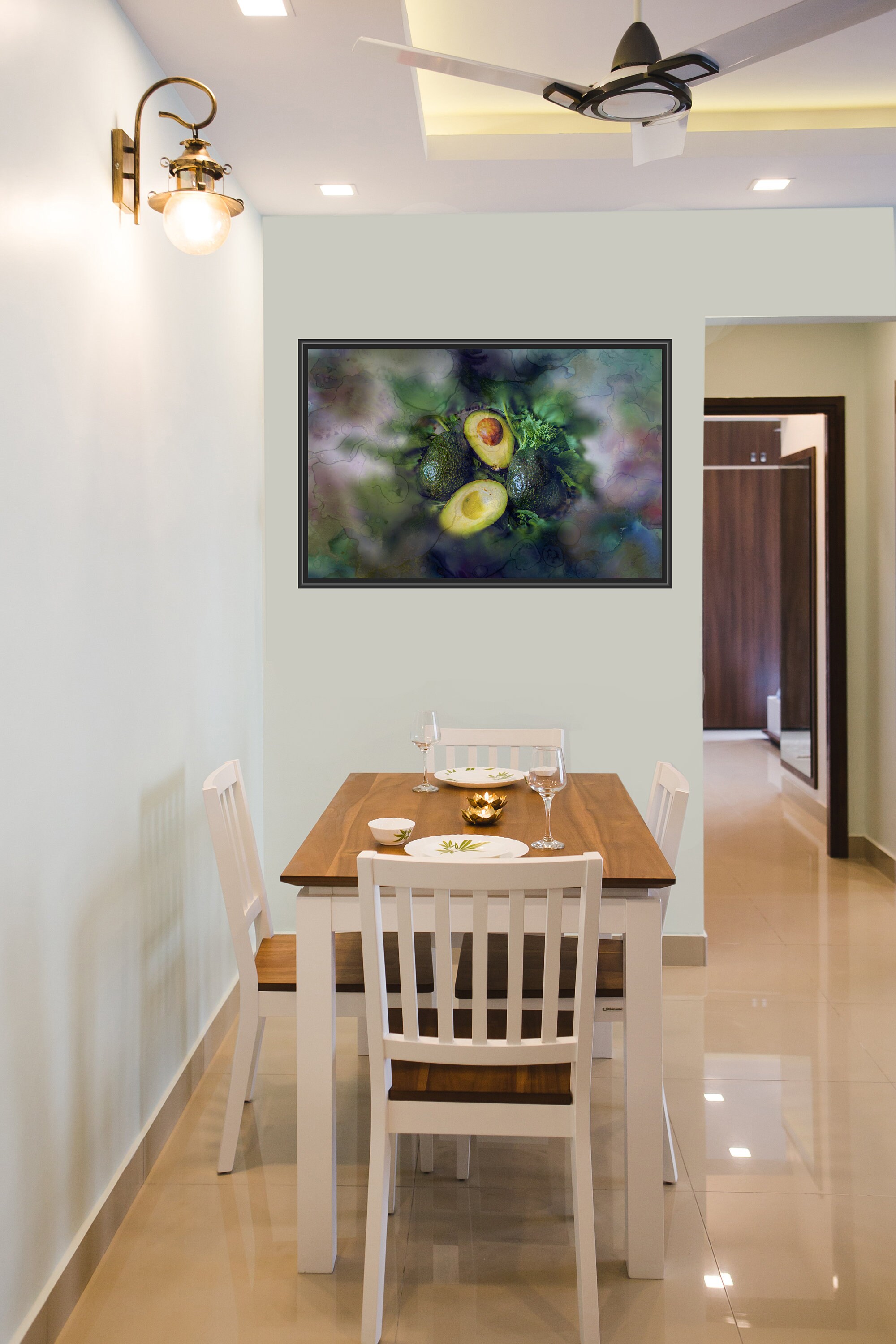 Avocado Print, Printable Kitchen Wall Art, Digital Download, Tropical ...