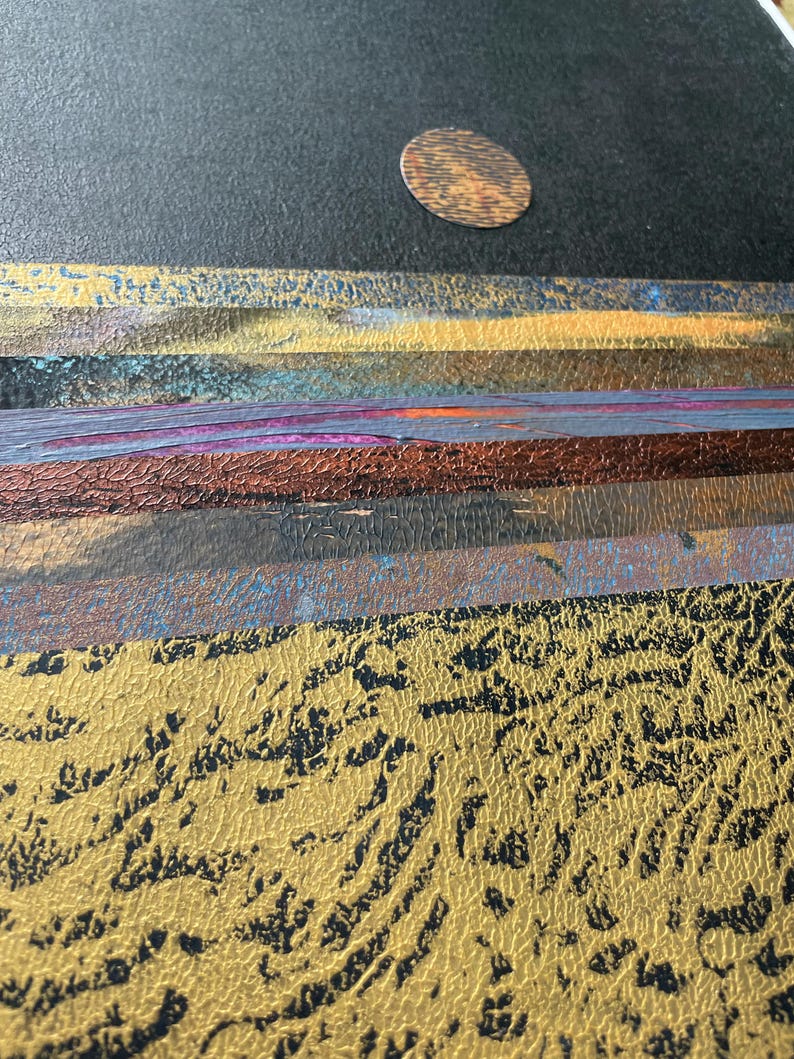 Original Artwork With Layers - Collage Painting - Gold Texture - Etsy