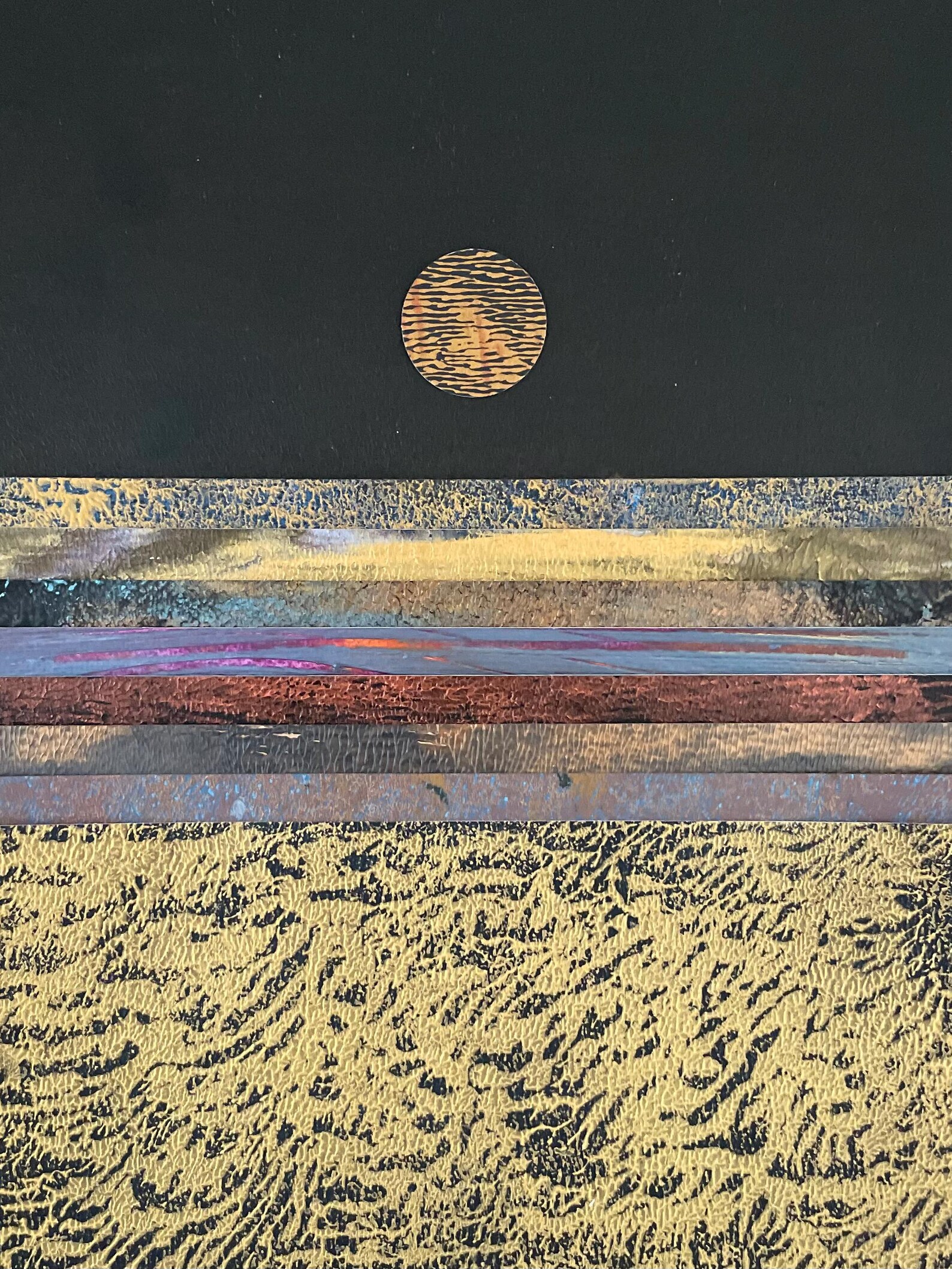 Original Artwork With Layers - Collage Painting - Gold Texture - Etsy