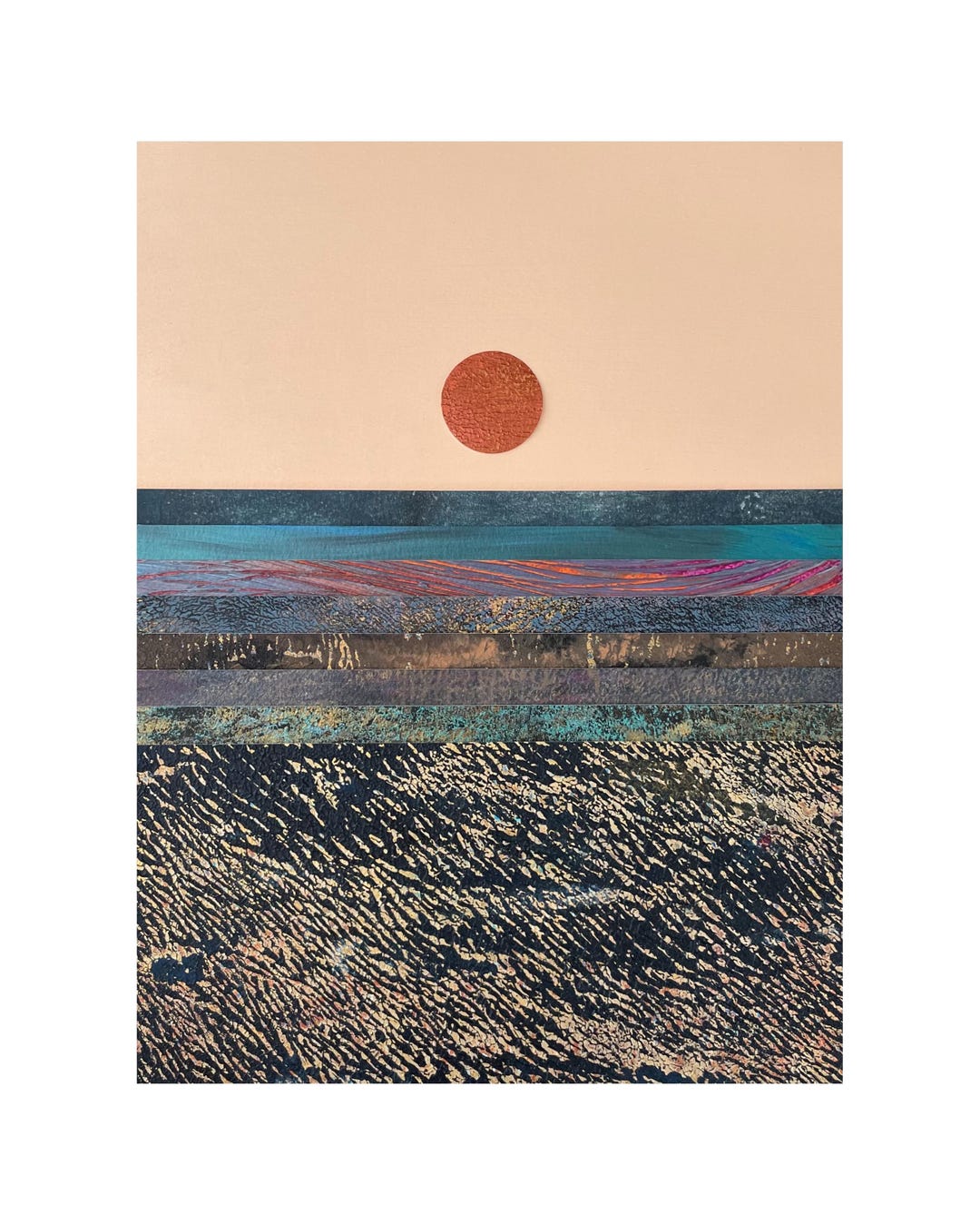 Original Artwork With Layers - Collage Painting - Colorful and Dark ...