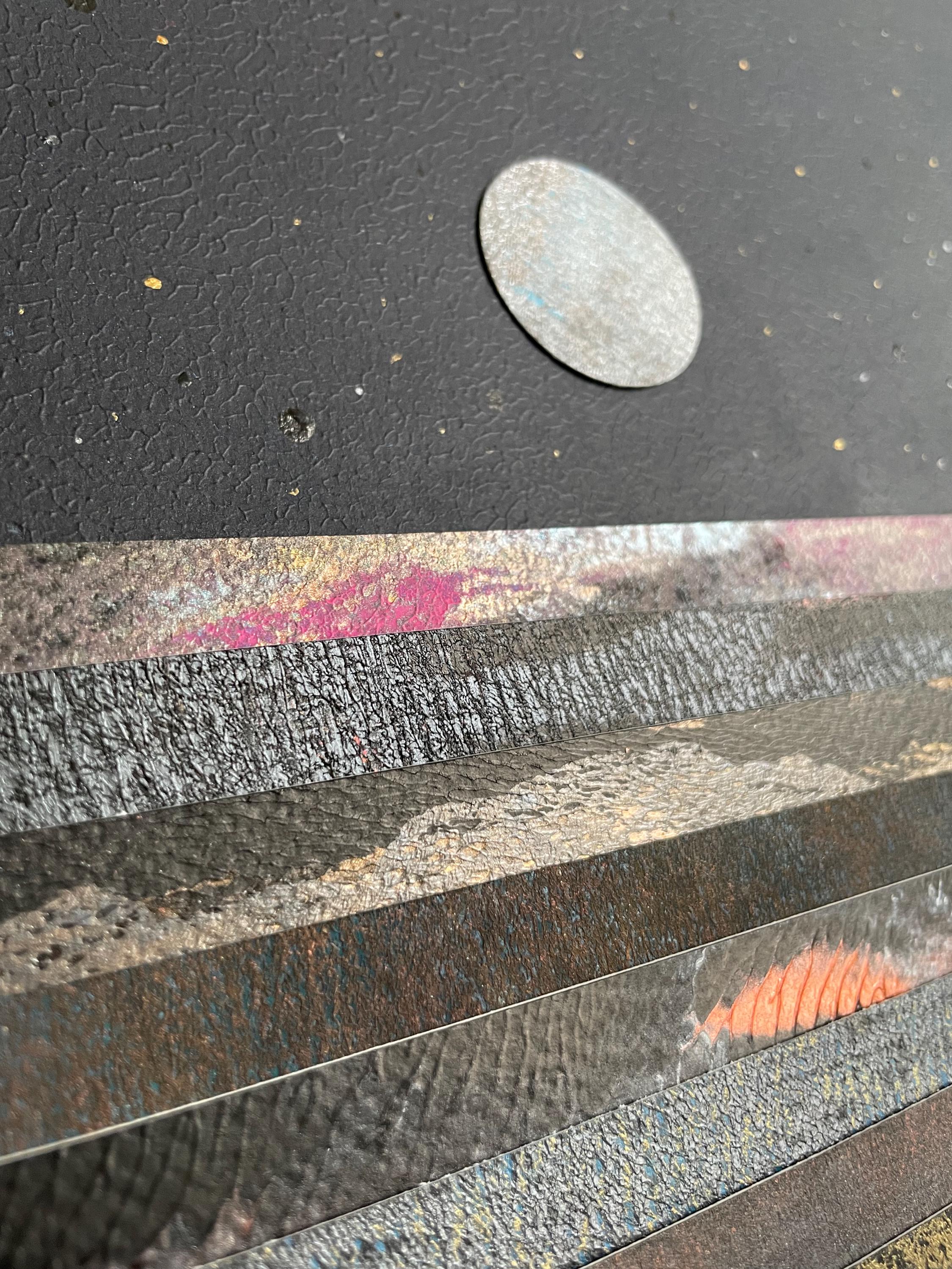 Original Artwork With Layers - Collage Painting - Night Sky - Etsy