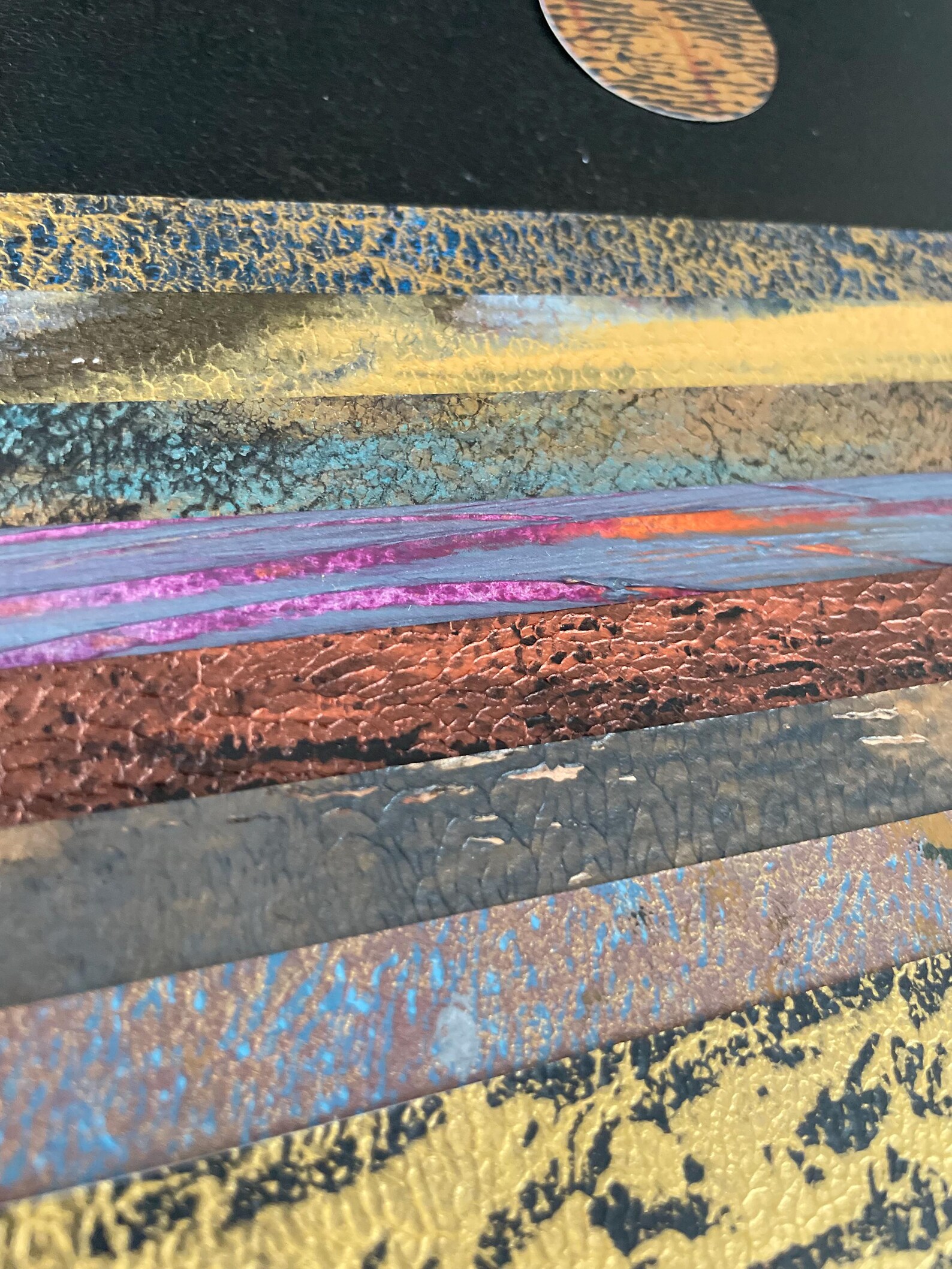 Original Artwork With Layers - Collage Painting - Gold Texture - Etsy