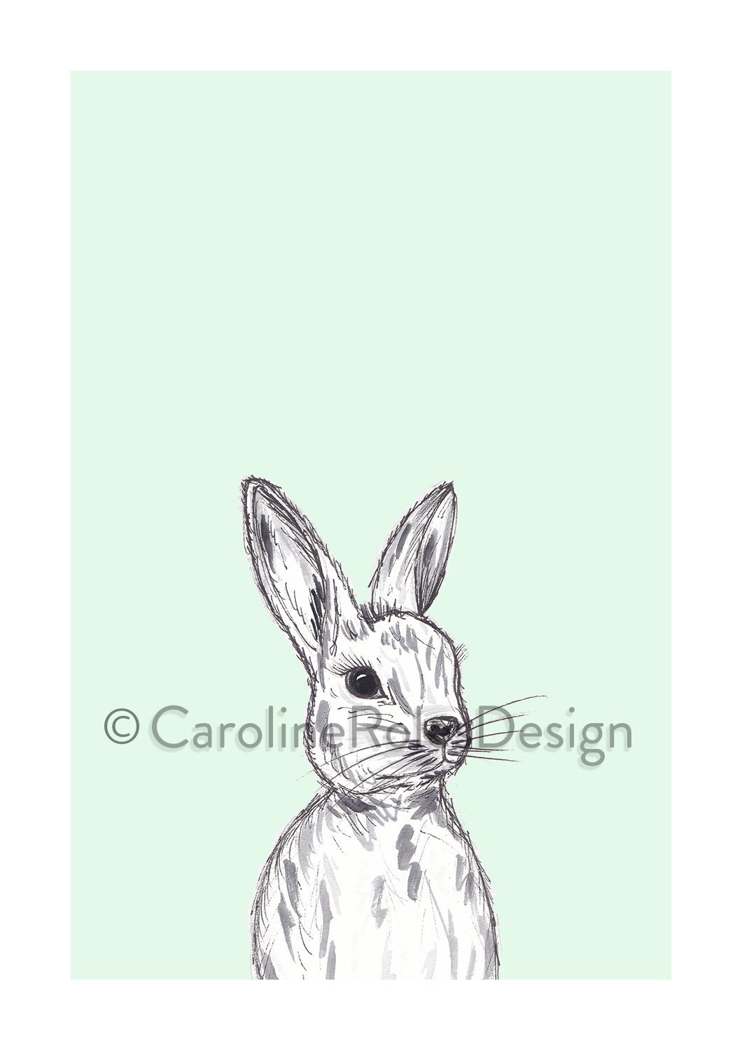 Baby Rabbit Print Rabbit Wall Art Nursery Wall Art Woodland - Etsy UK