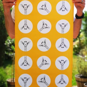Giraffe Tea Towel Yellow Giraffe Tea Towel Baby Giraffe Tea - Etsy
