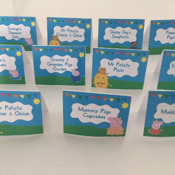 Peppa Pig Tags - Etsy