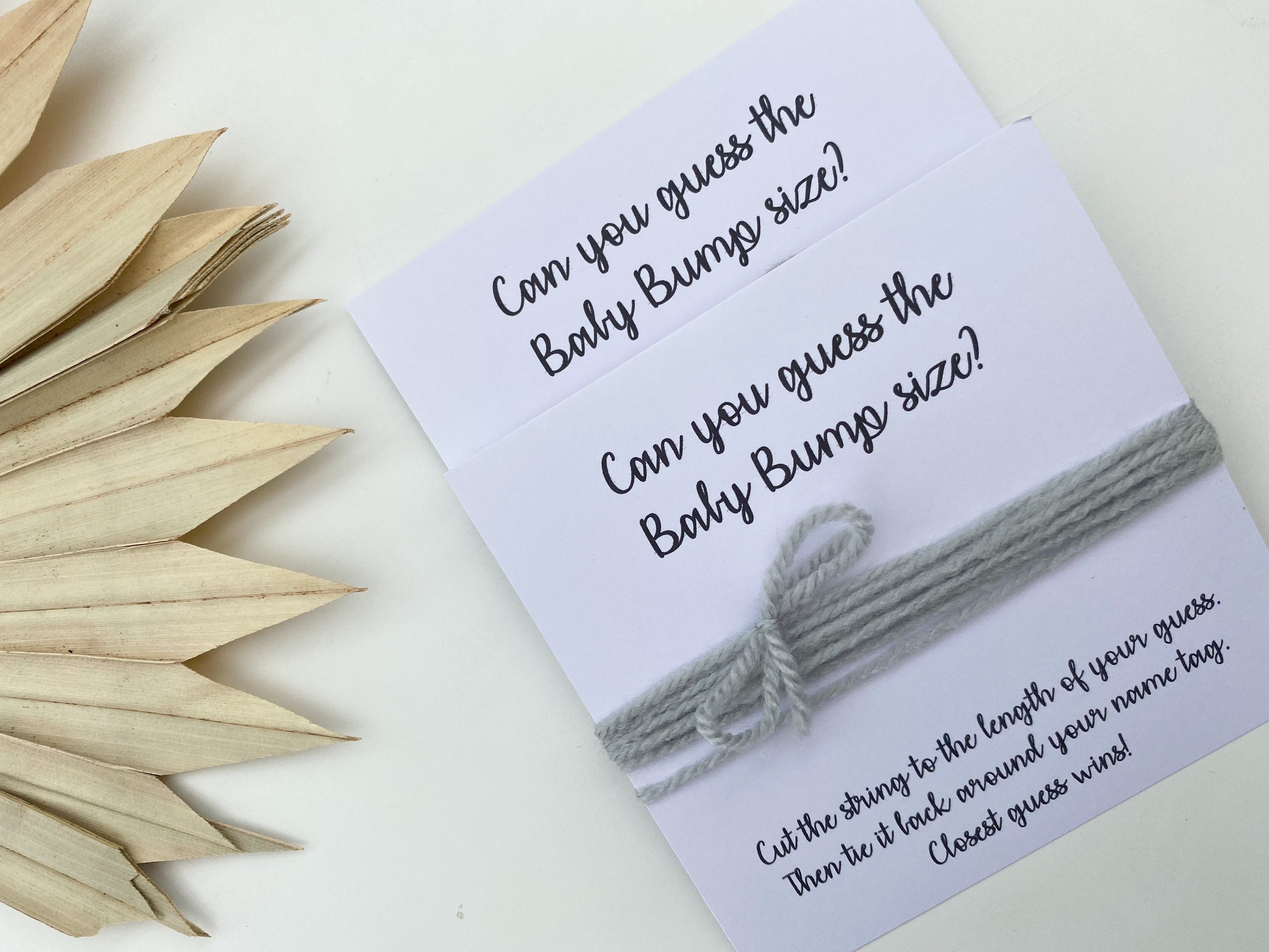 Baby Shower Game Guess the Bump Size - Etsy UK