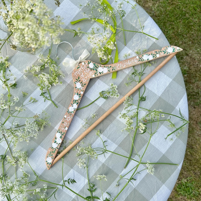 Bride Hangers Painted - Etsy UK