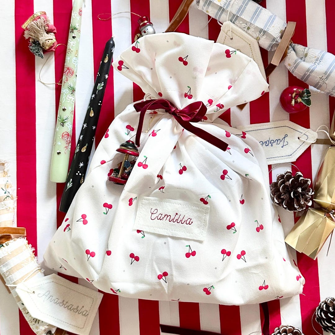 Christmas Name Patch for Stockings and Santa Sacks, Sew on Santa Sack ...
