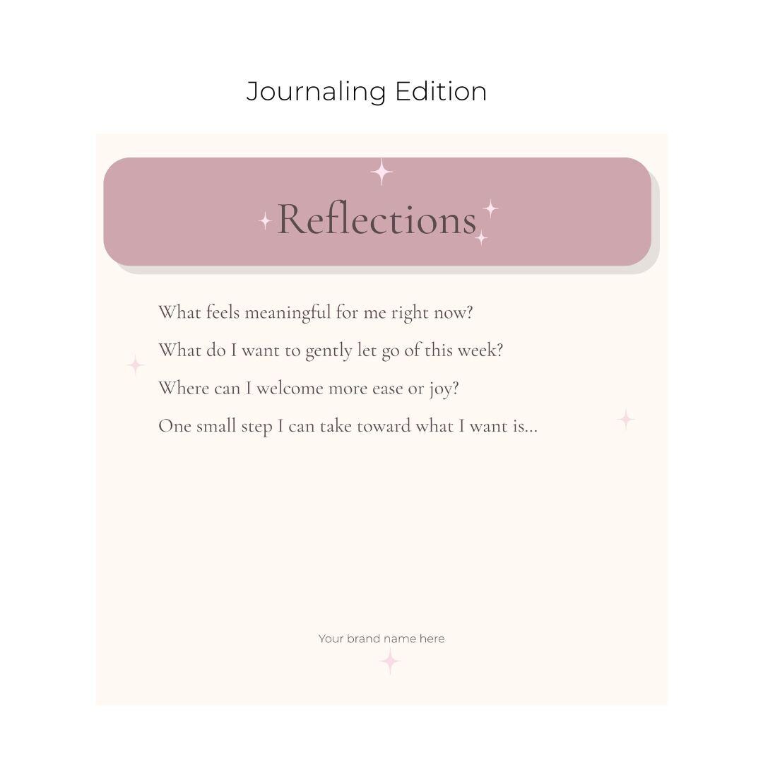 Soft Reflections Journaling Templates | Gentle Reflection & Notes Pages ...