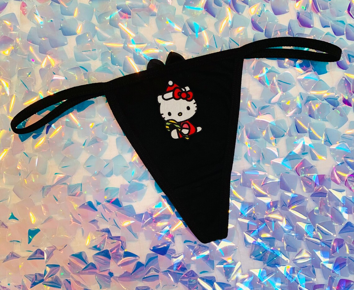 Hello Kitty Sexy Thong Panty Panties Sous Vêtements Undies Etsy