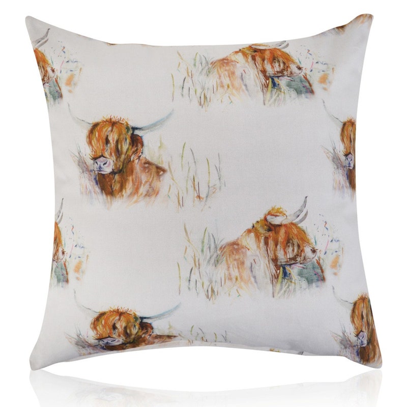 Highland Cow Cushion - Etsy UK