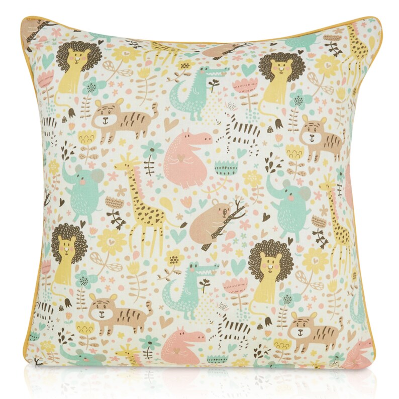 Childrens Pastel Zoo Animals Cushions With Fillers Various - Etsy UK