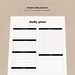 Simple Minimal Black and White Daily Planner Digital Download or Print ...