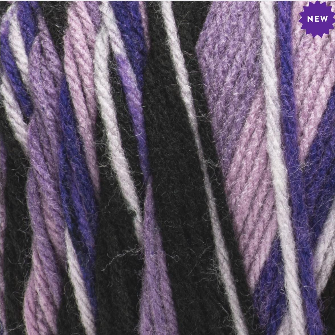 Red Heart Granny Square All in One Yarn Grape Granny Colorway Worsted ...